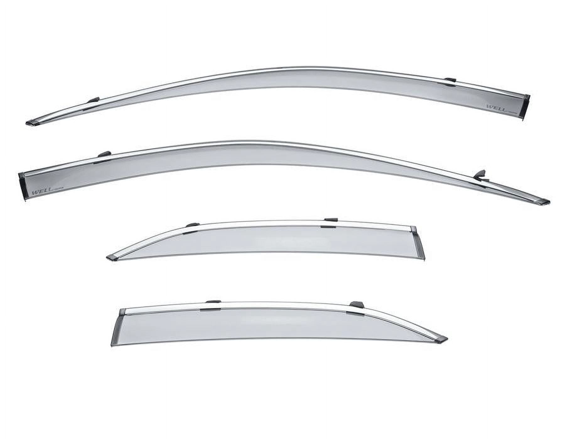 Wellvisors Side Window Visors Wind Deflectors Rain Guard With Chrome ...