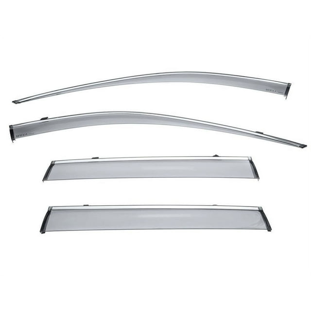 Wellvisors Side Window Visors Wind Deflectors Rain Guard With Chrome ... Wellvisors Side Window Visors Wind Deflectors Rain Guard With Chrome ...