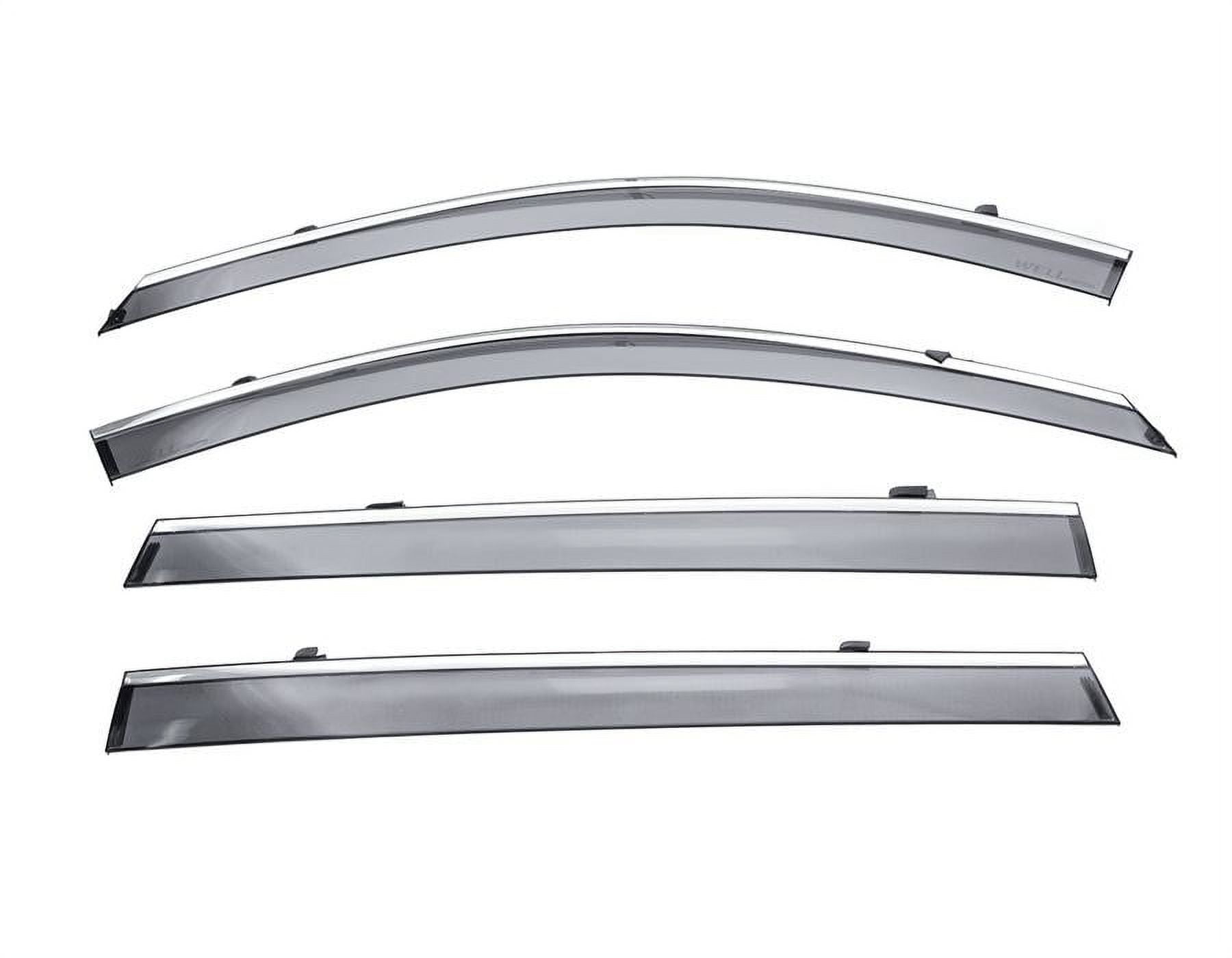 Wellvisors Side Window Visors Wind Deflectors Rain Guard With Chrome ...