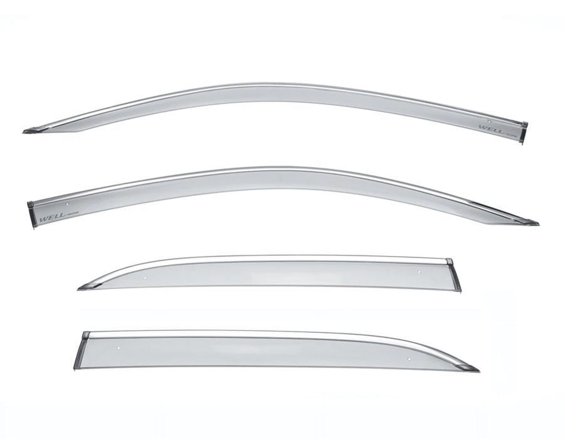 Wellvisors Side Window Visors Wind Deflectors Rain Guard With Chrome ...