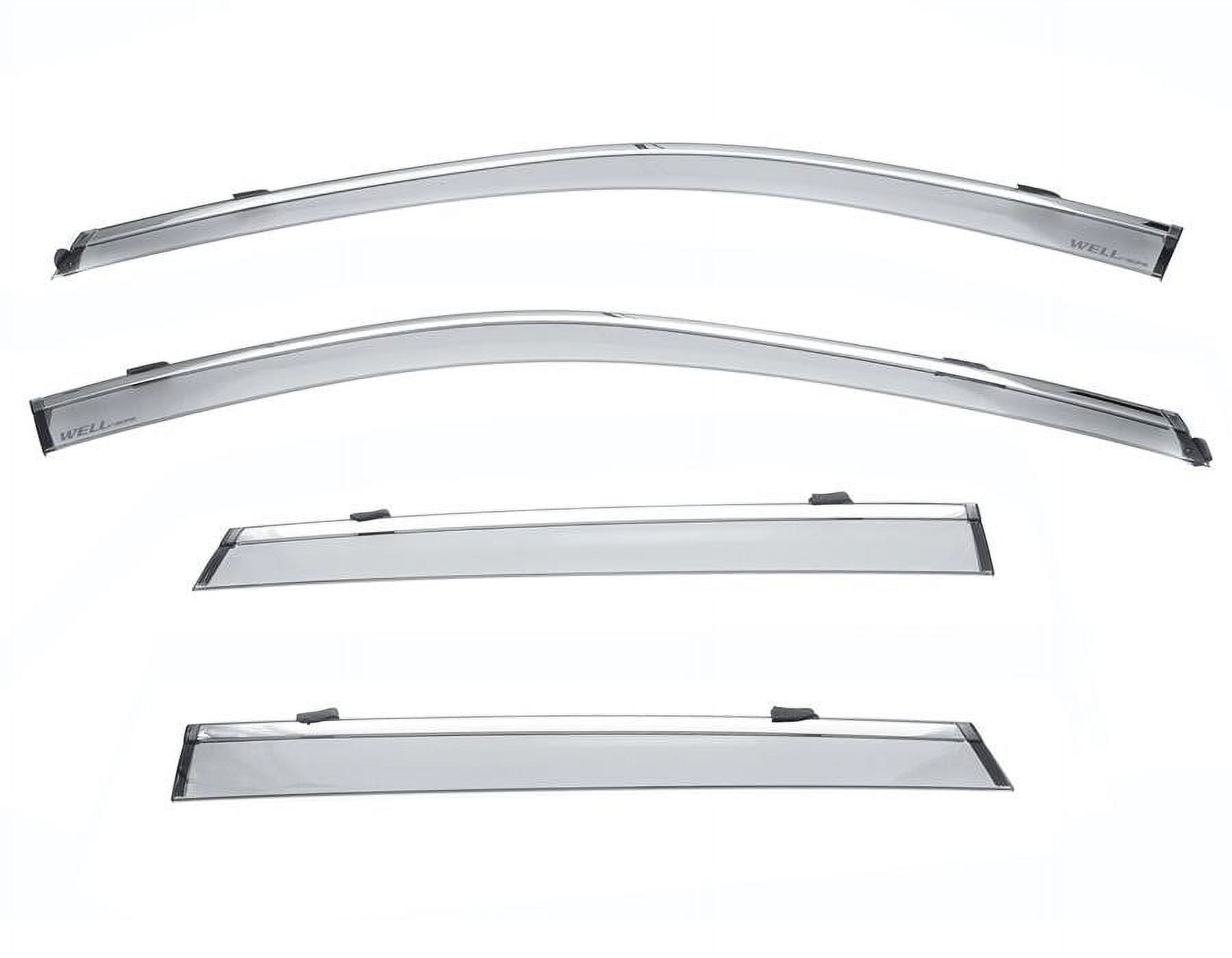 Wellvisors Side Window Visors Wind Deflectors Rain Guard With Chrome ...