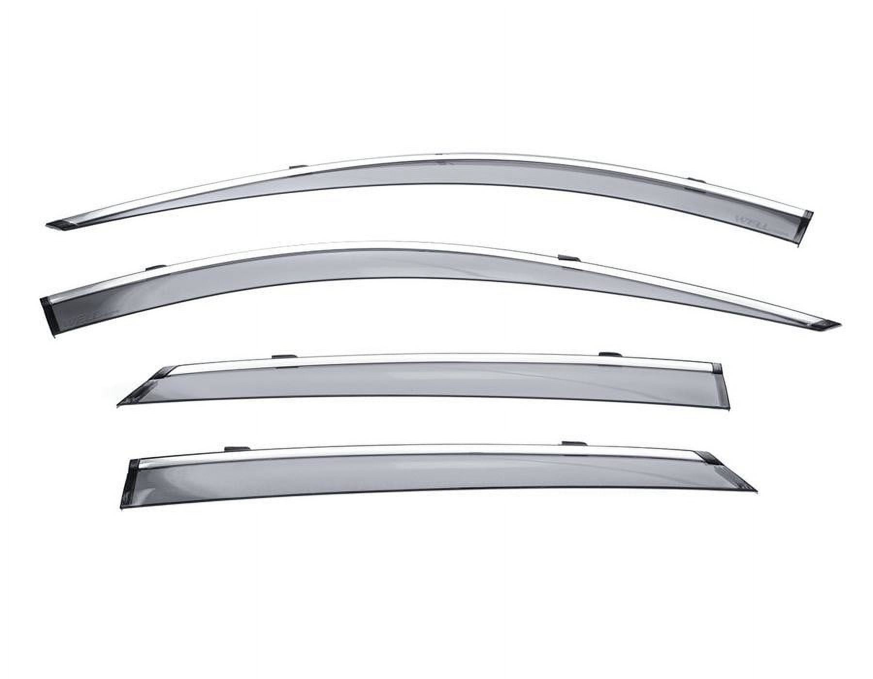 Wellvisors Side Window Visors Wind Deflectors Rain Guard With Chrome ...