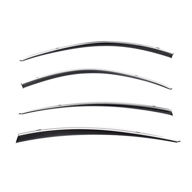 Wellvisors Side Window Visors Wind Deflectors Rain Guard With Chrome ...