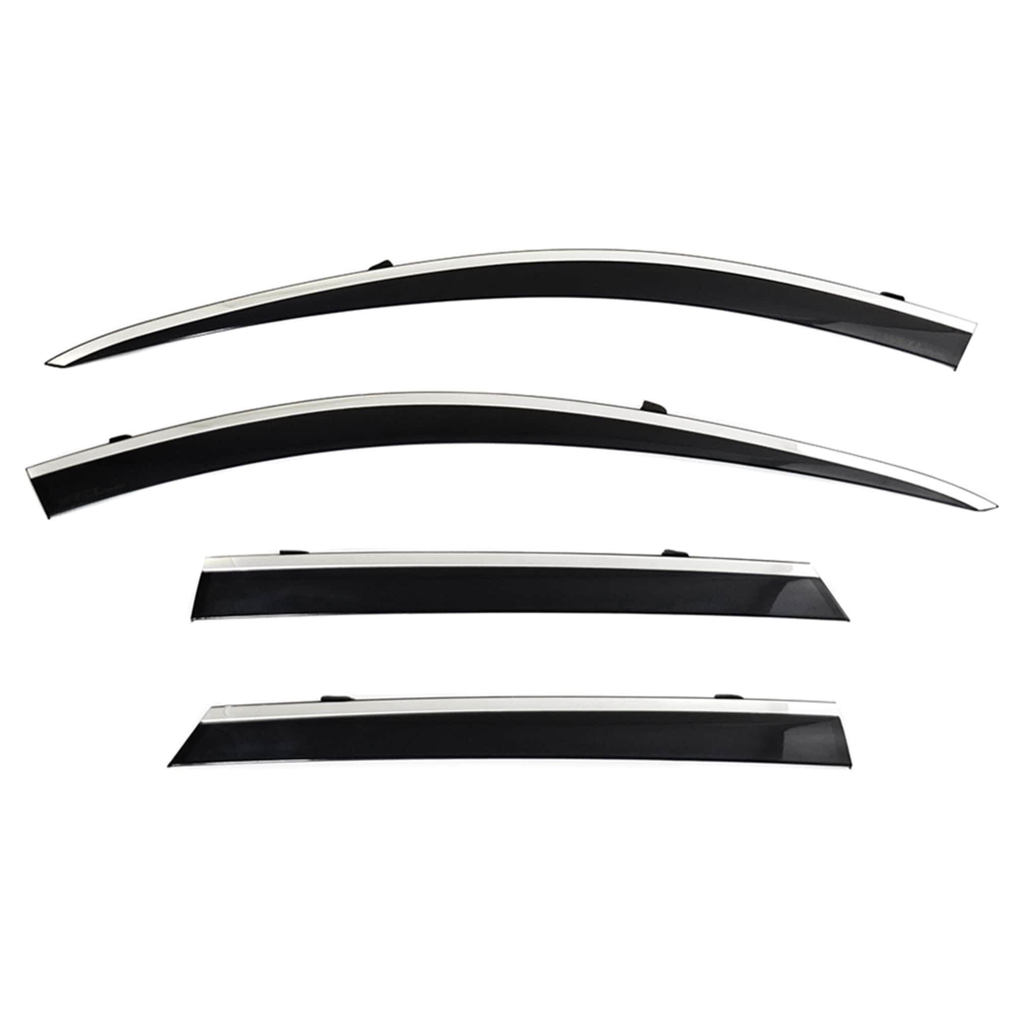 Wellvisors Side Window Visors Wind Deflectors Rain Guard With Chrome ...