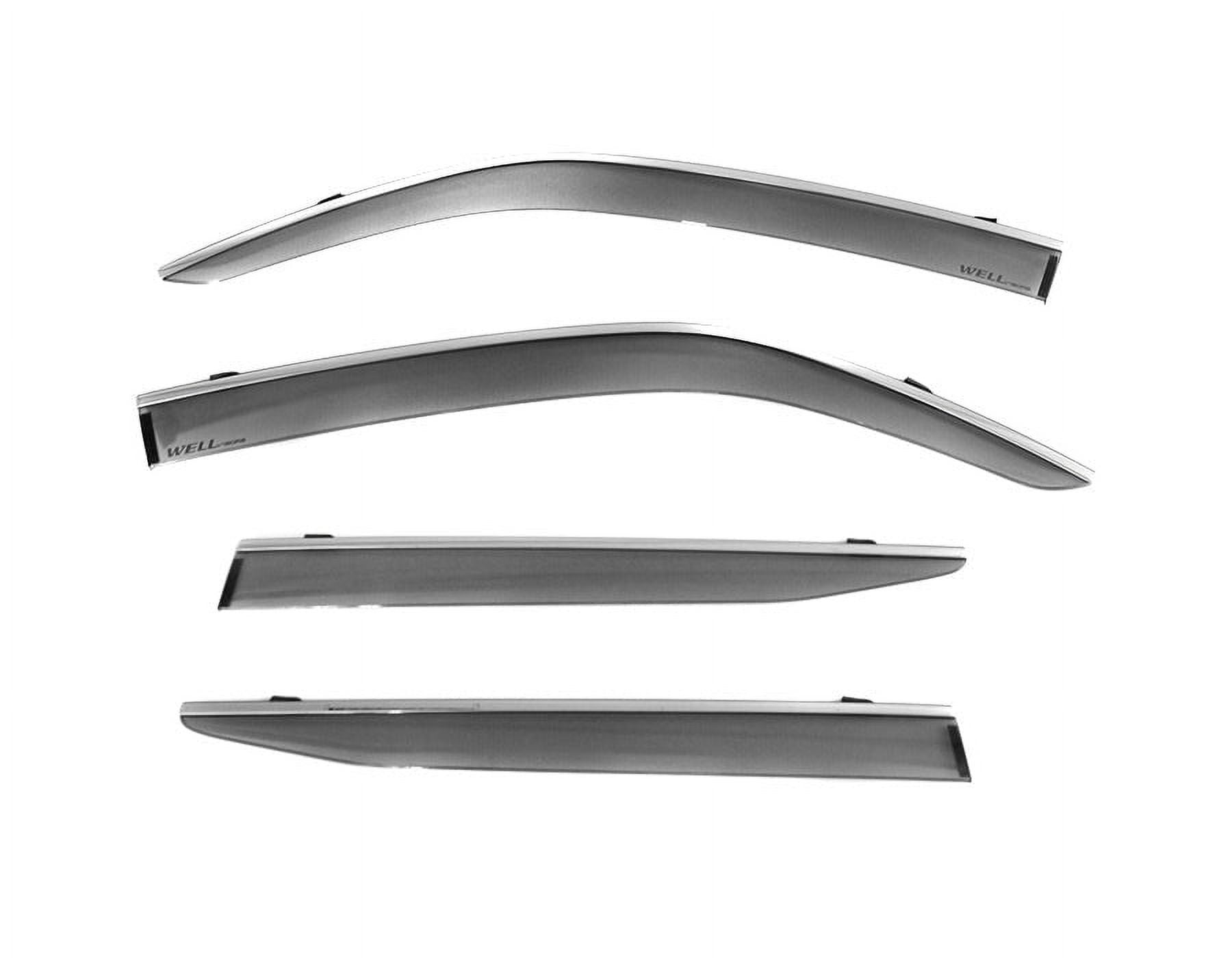 WellVisors Side Window Visors, Wind Deflectors, Rain Guards With Chrome ...