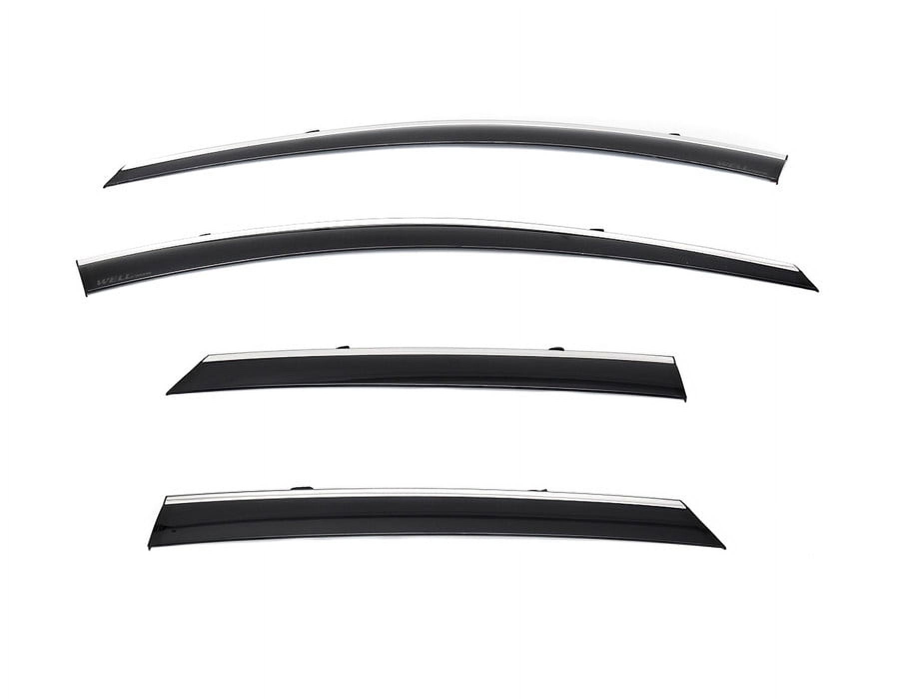 Wellvisors Side Window Visors Wind Deflectors Rain Guard With Chrome ...