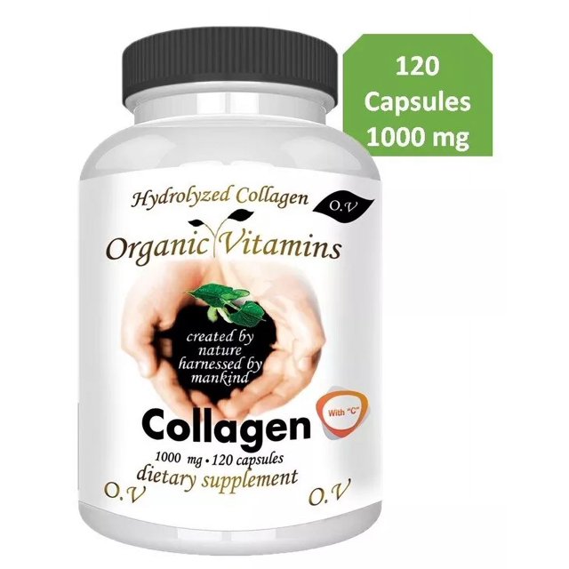 Wellvita 120 Hydrolized Collagen organic capsules colageina 10, colagen ...