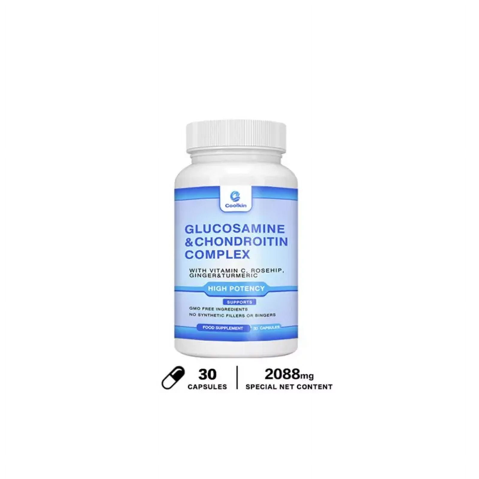 Wellvita Glucosamine & Chondroitin Complex 2088mg -Turmeric - Bones and ...