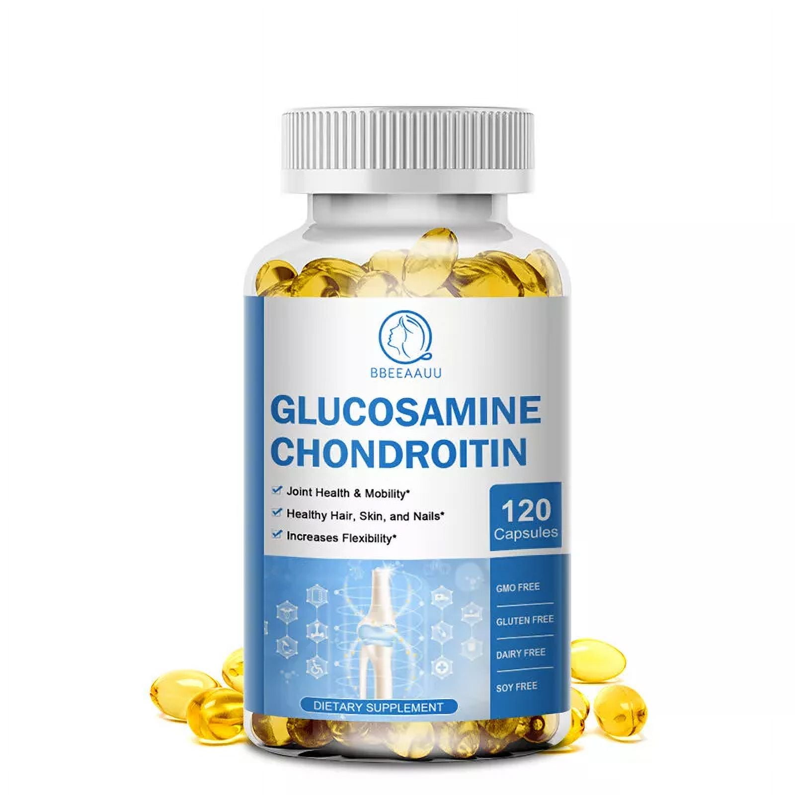 Wellvita Glucosamine Chondroitin MSM 1500mg Vitamin D3 Triple Strength Joint Support-120 capsule ...