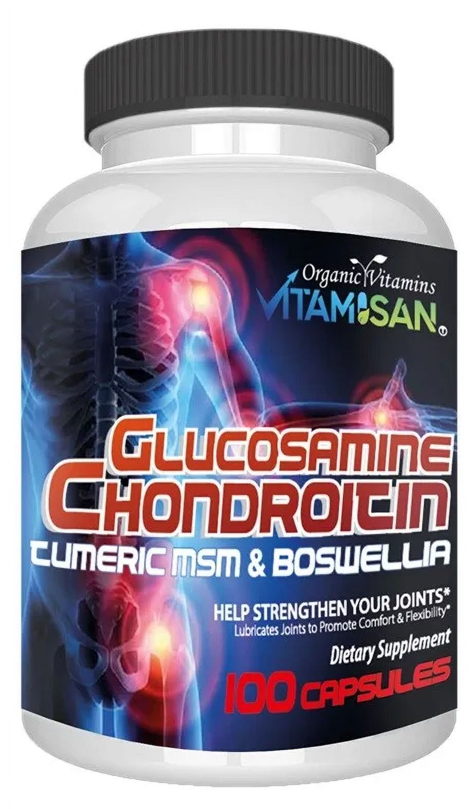Wellvita Glucosamine Chondroitin Turmeric MSM Triple Strength Joint ...