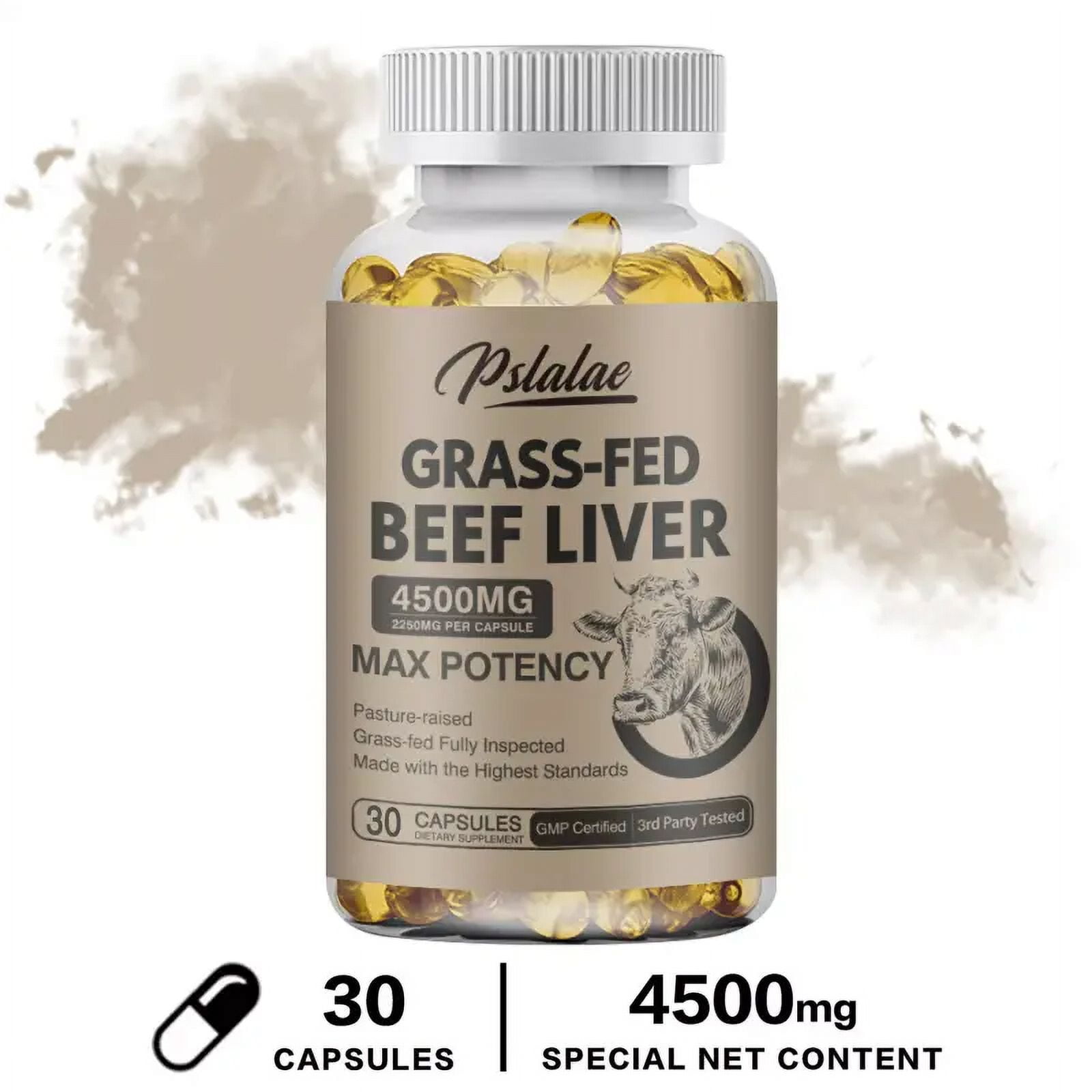 Wellvita Grass Fed Beef Liver Capsules - Grass-fed,Undefatted,Natural ...