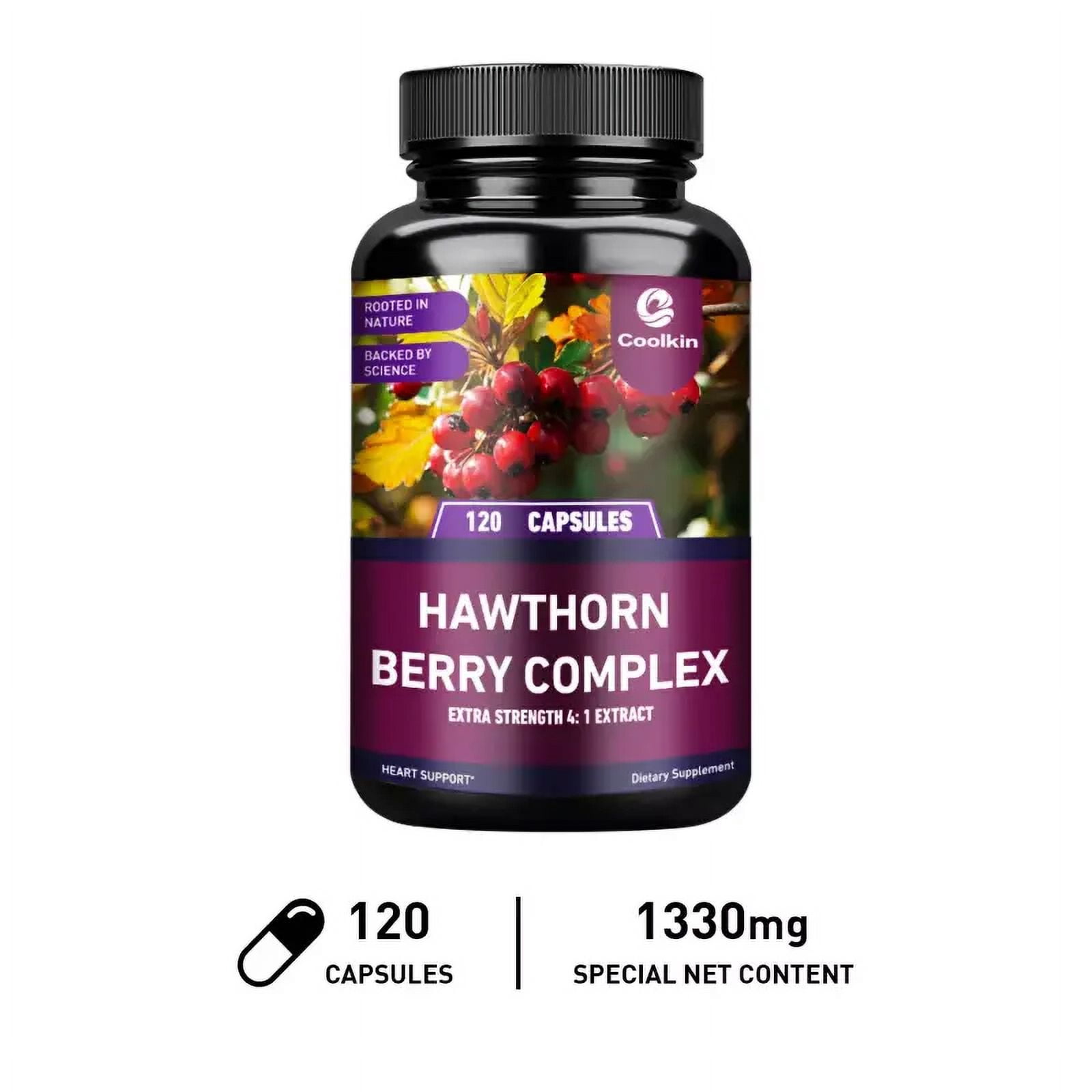 Wellvita Hawthorn Berry Complex 1330mg - Cardiovascular Health, Blood ...