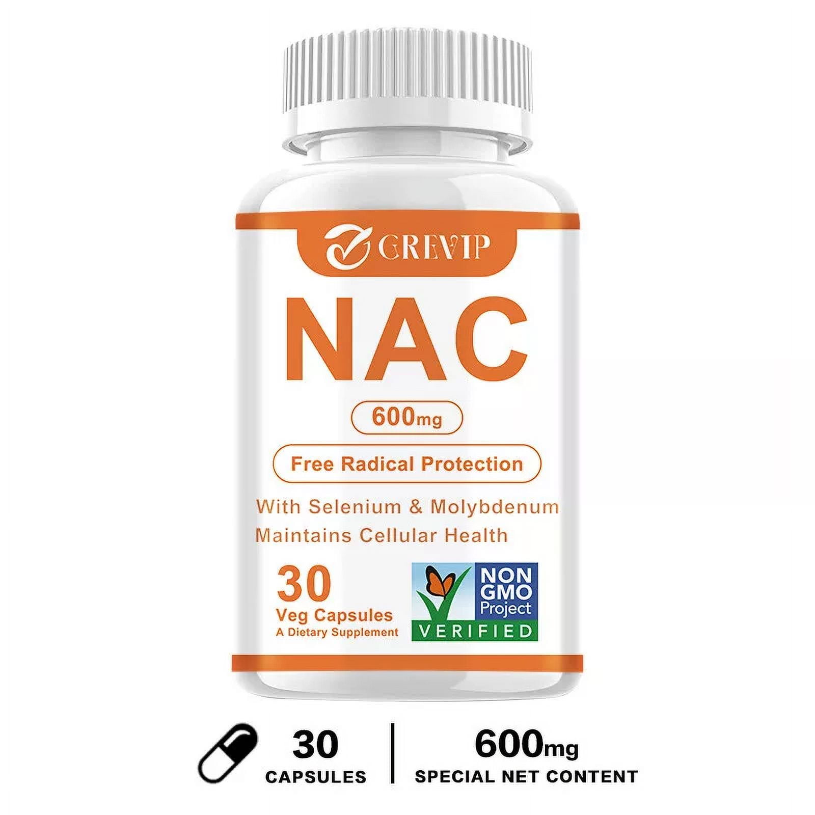 Wellvita NAC (N-Acetyl Cysteine) 600mg - Antioxidant, Liver Detox - Non ...