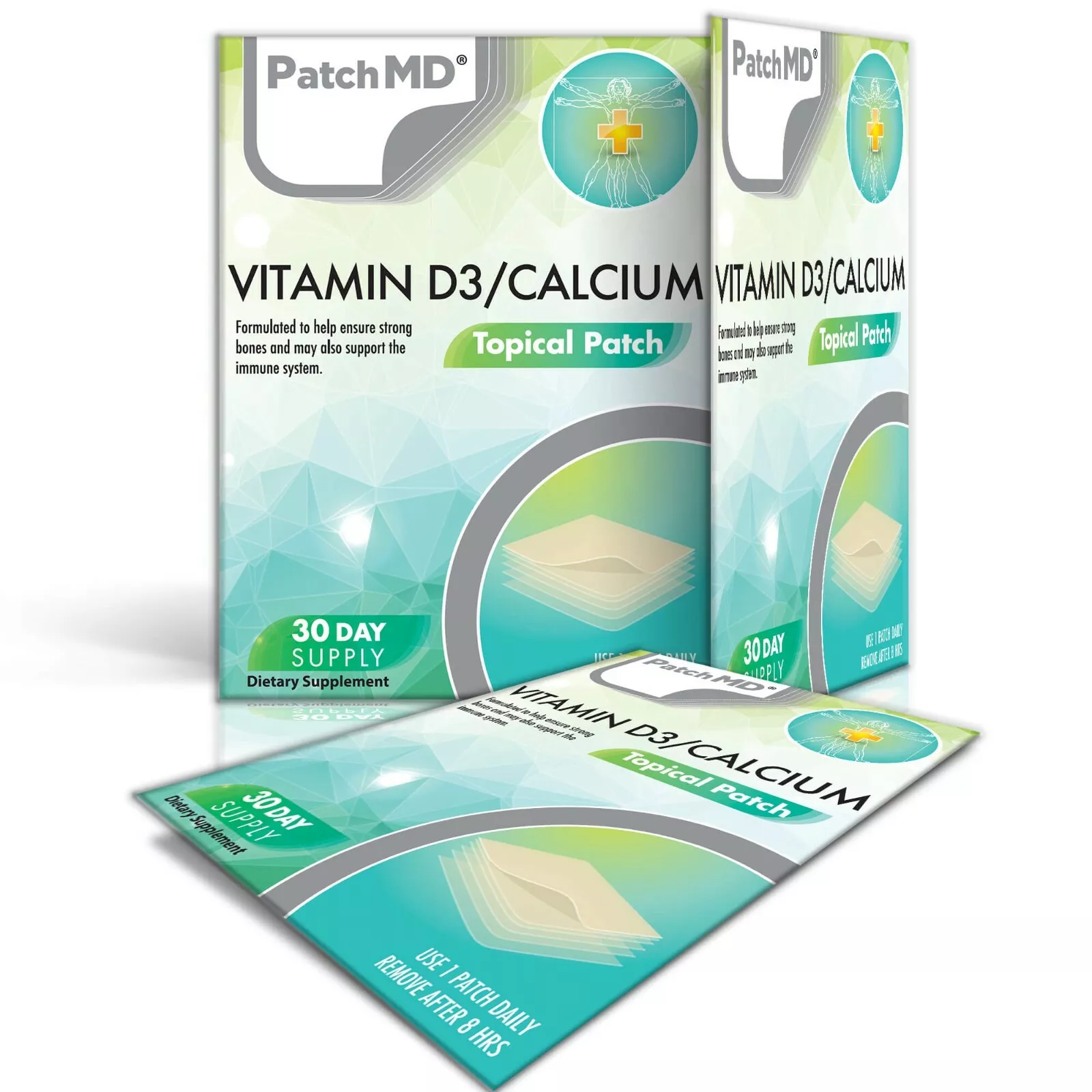 Wellvita PatchMD D3/Calcium Plus - Topical Patch (30 Day Supply ...