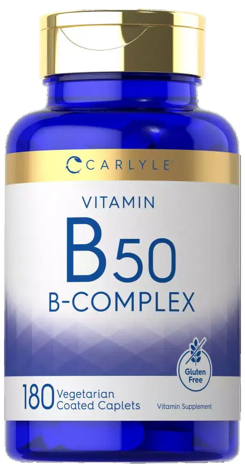 Wellvita Vitamin B-50 Complex | 180 Caplets | Vegetarian, Non-GMO ...
