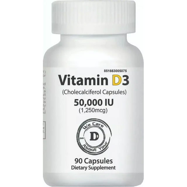 Wellvita Vitamin D3 50,000 IU | 90 Veggie Caps - Walmart.com