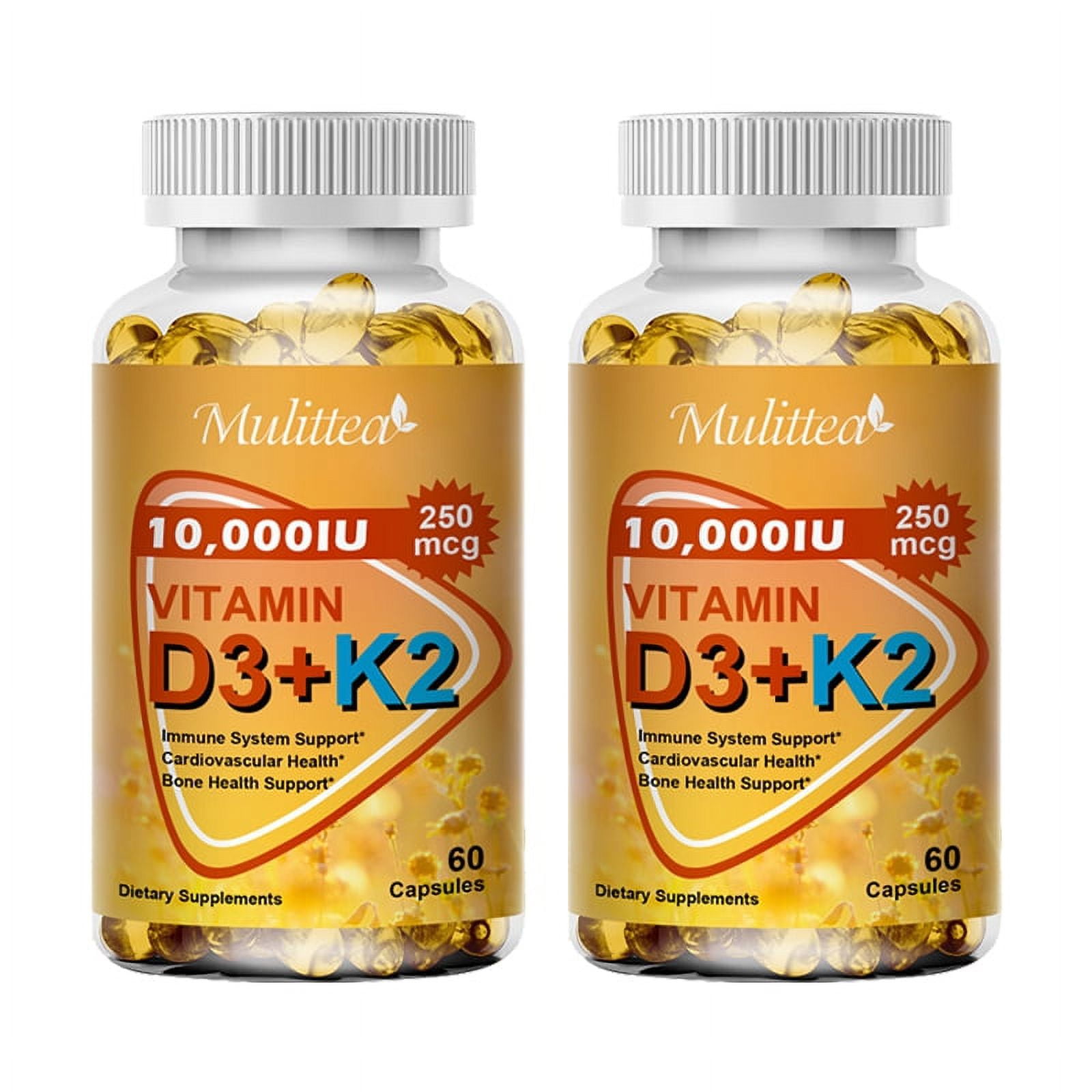 Wellvita Vitamin K2 (MK7) with D3 10000 IU Supplement, BioPerine ...