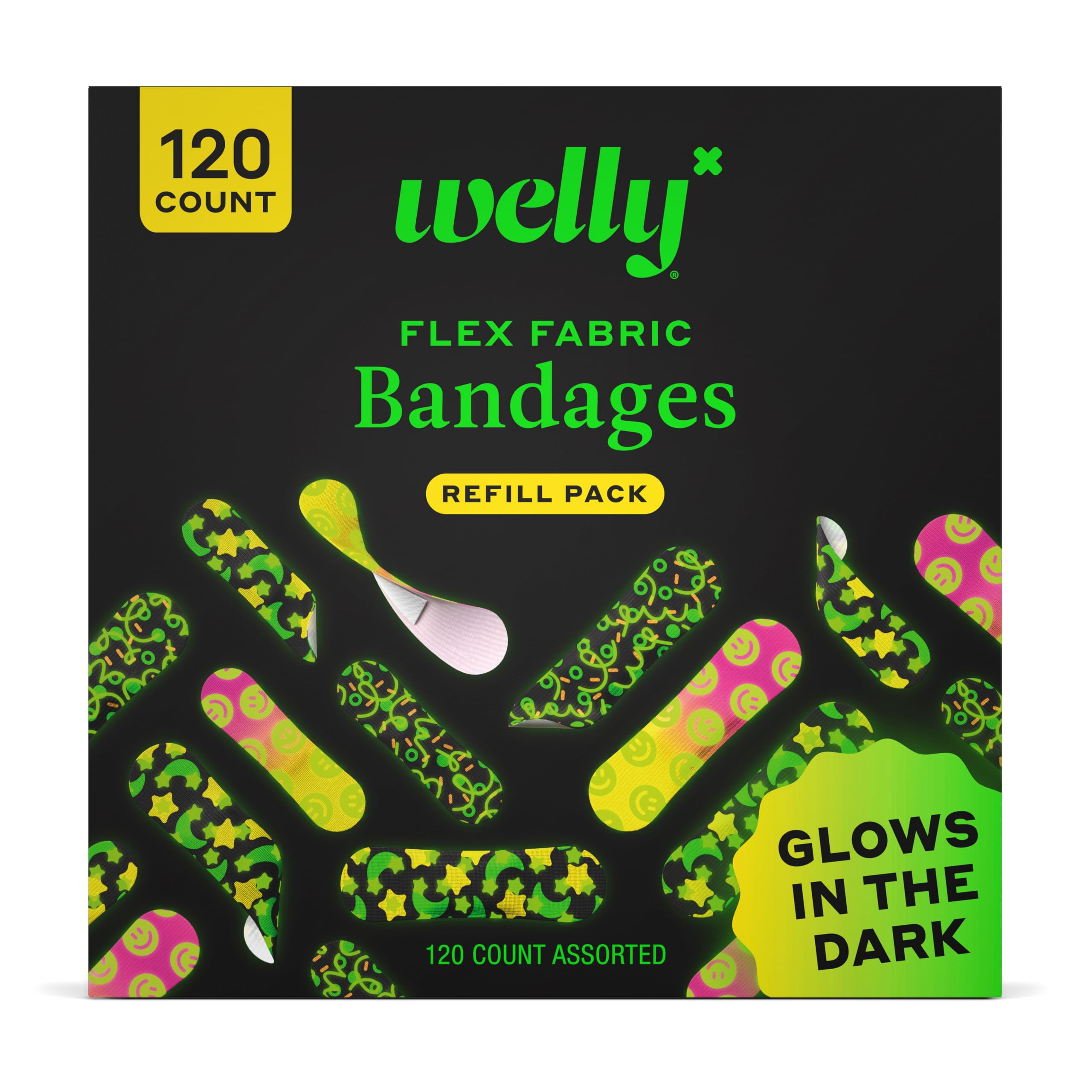 Welly Bandage Glow-in-The-Dark Refill Pack | Adhesive Flexible Fabric ...
