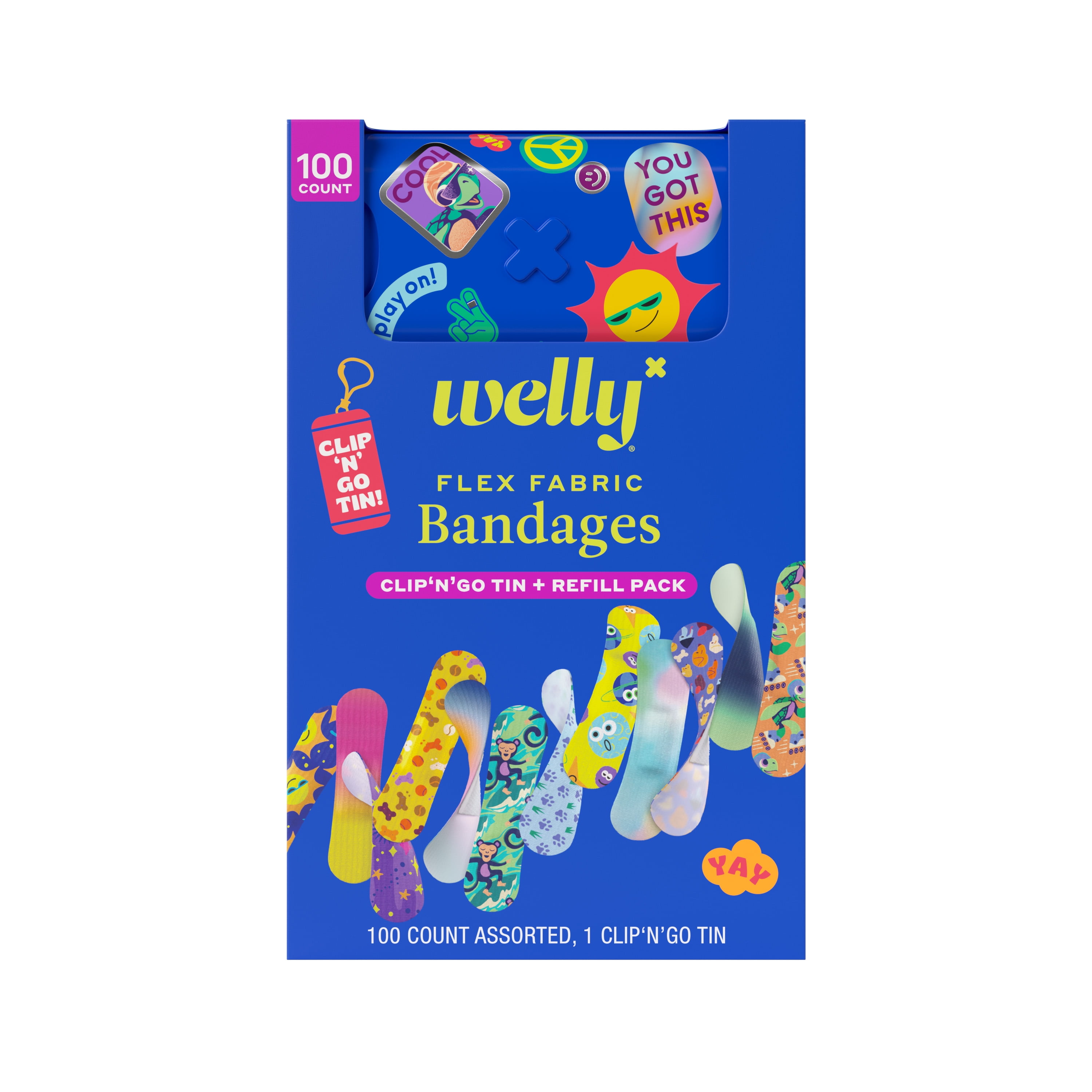 Welly Clip N' Go Tin & Refill Pack HSA/FSA Eligible - Walmart.com