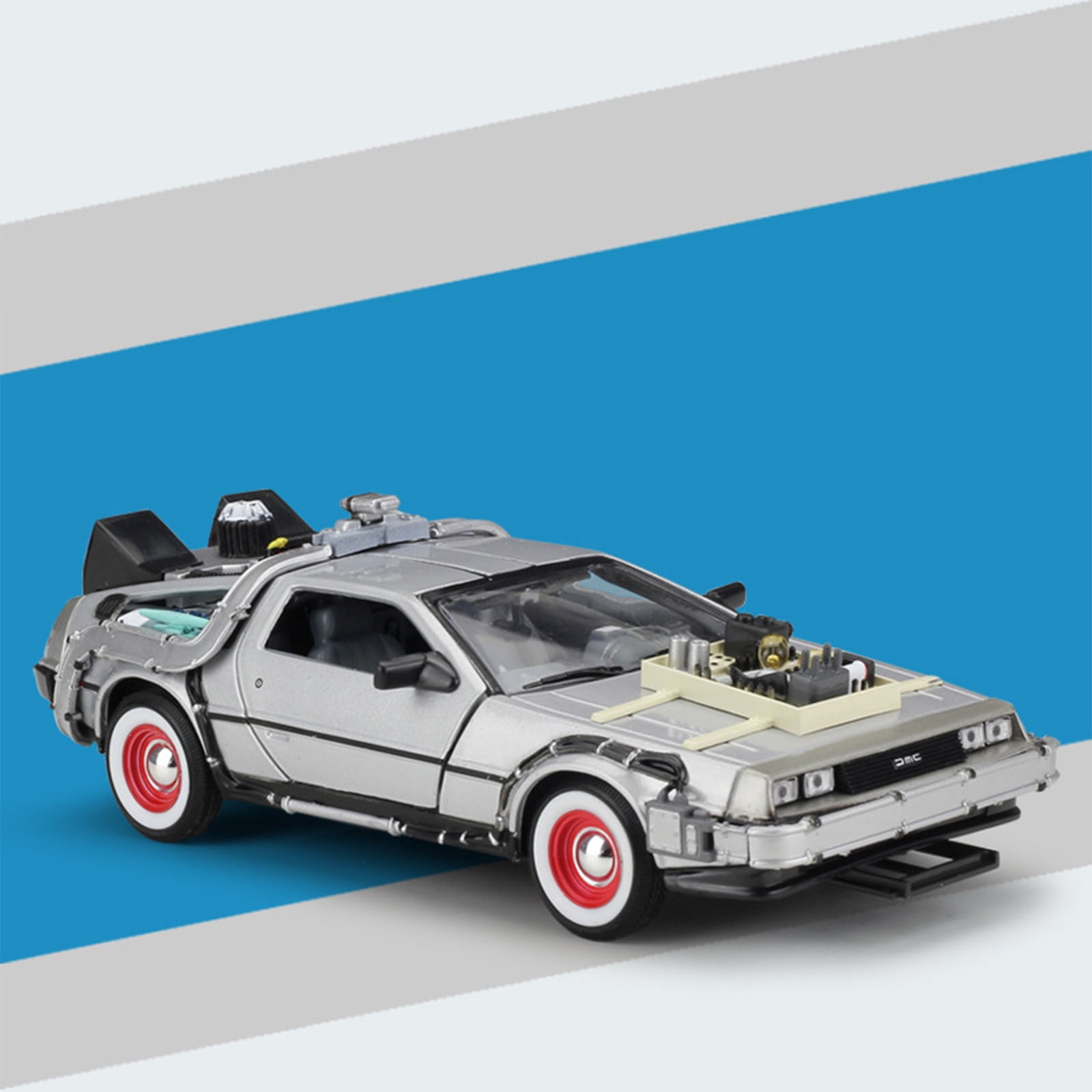 Welly Delorean Back to the Future Trilogy 1-2-3 - Delorean Metal ...