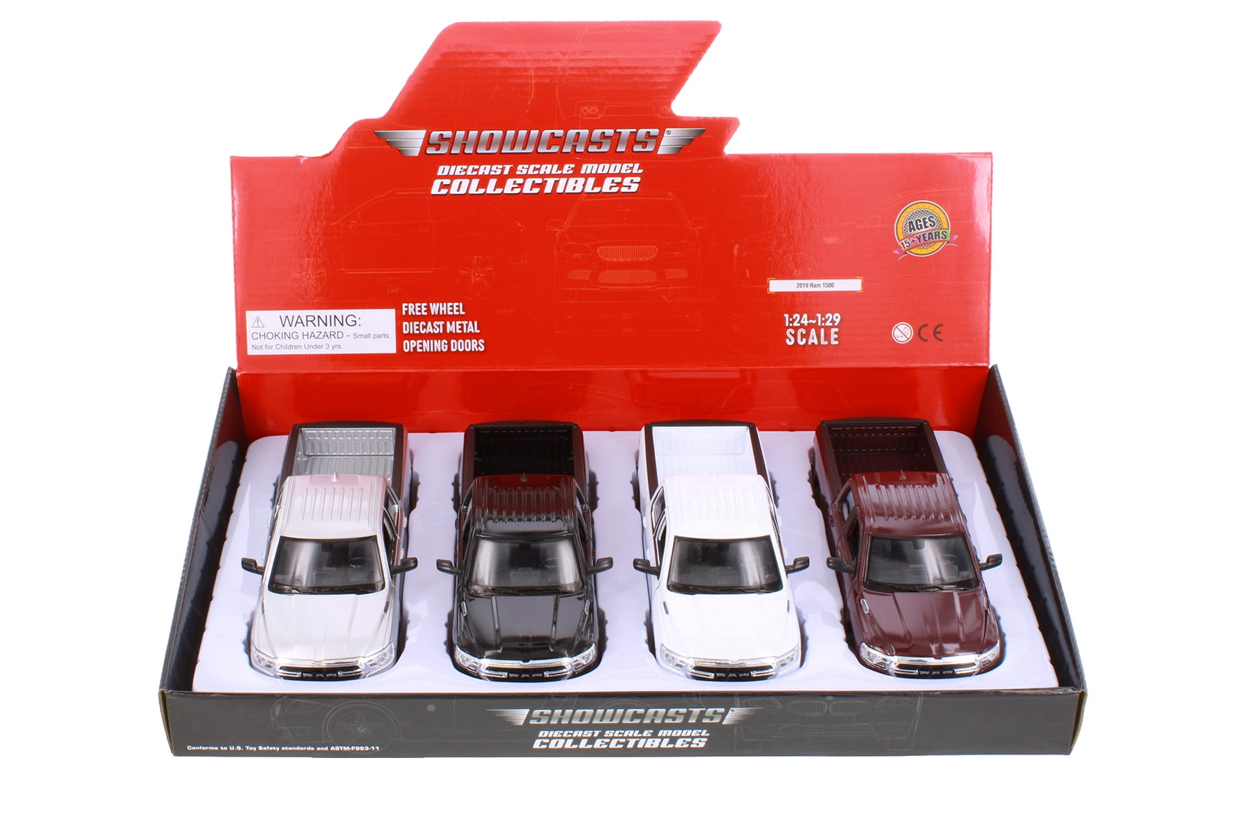 Welly Dodge Ram 1500 Pickup Truck Diecast Car Set - Box of 4 1/24 scale ...