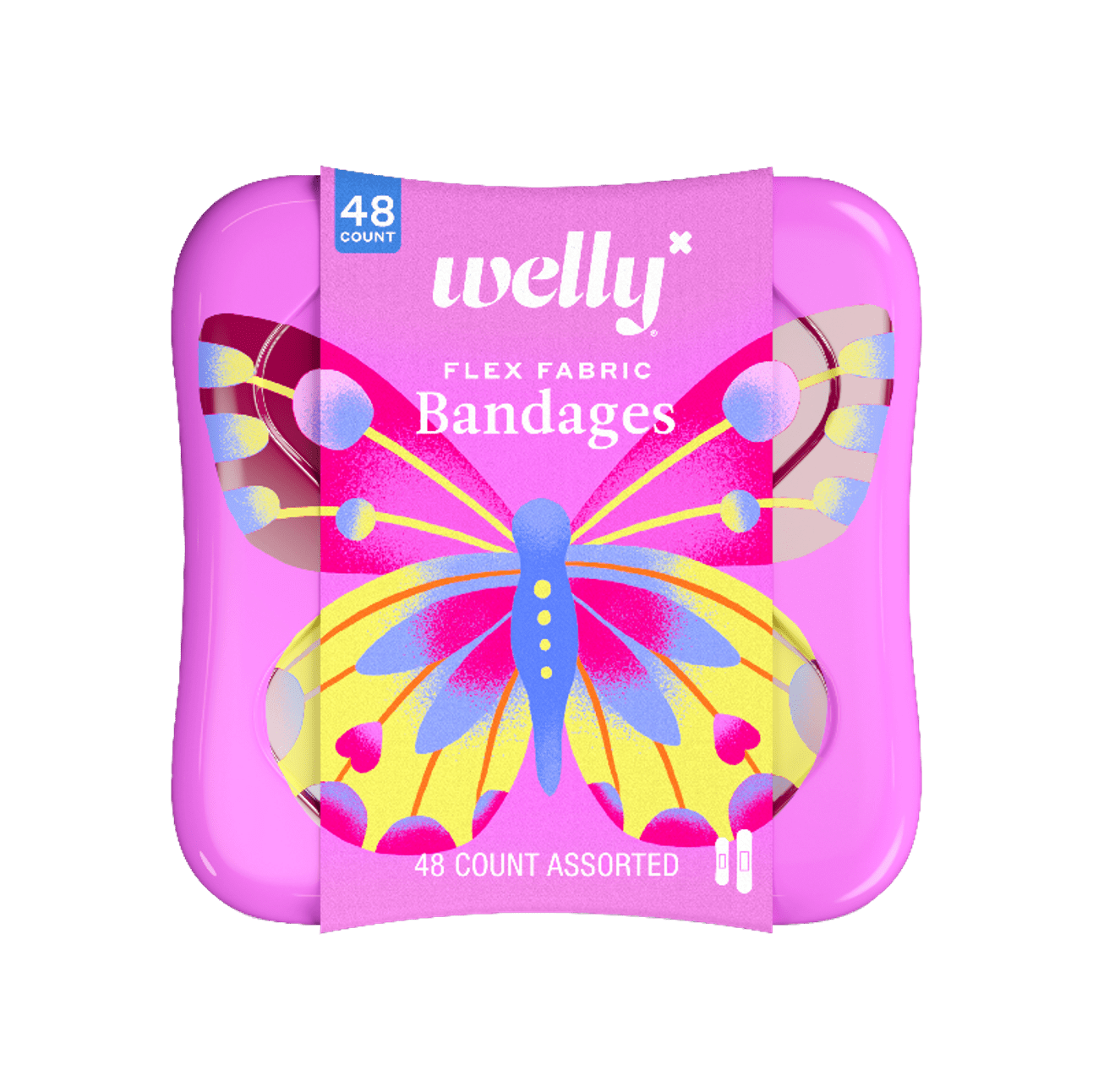 Welly Flex Fabric Butterfly Bandages, 48 Count - Walmart.com
