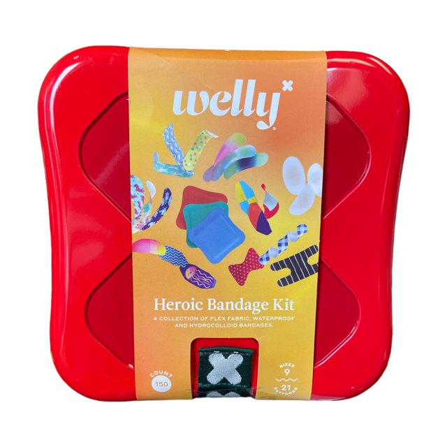 Welly Heroic Waterproof Fabric Bandages Kit, 150 Count in Tin - Walmart.com