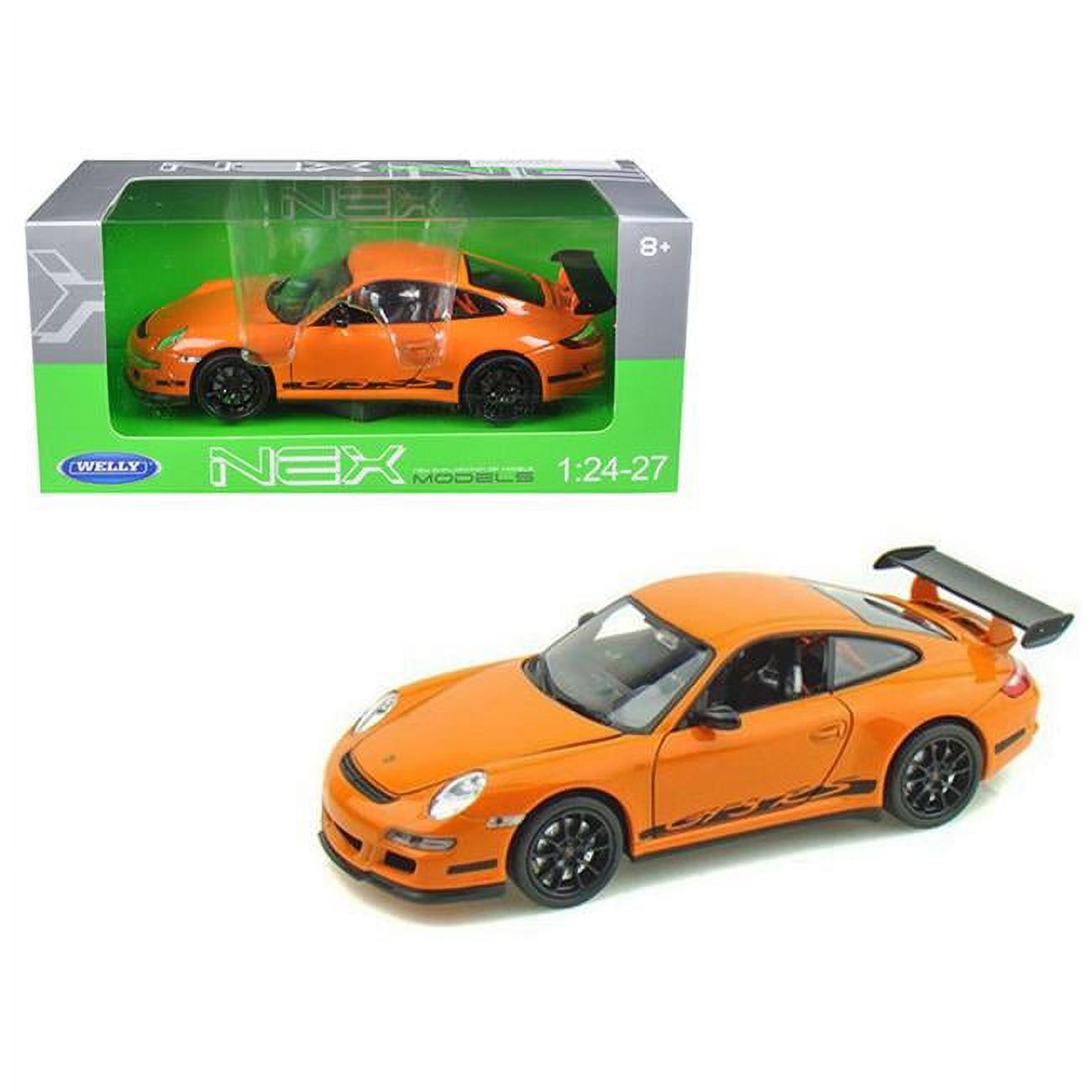 Welly Porsche 911-997 GT3 RS 1 by 24 Diecast Model Car - Orange - Walmart.com