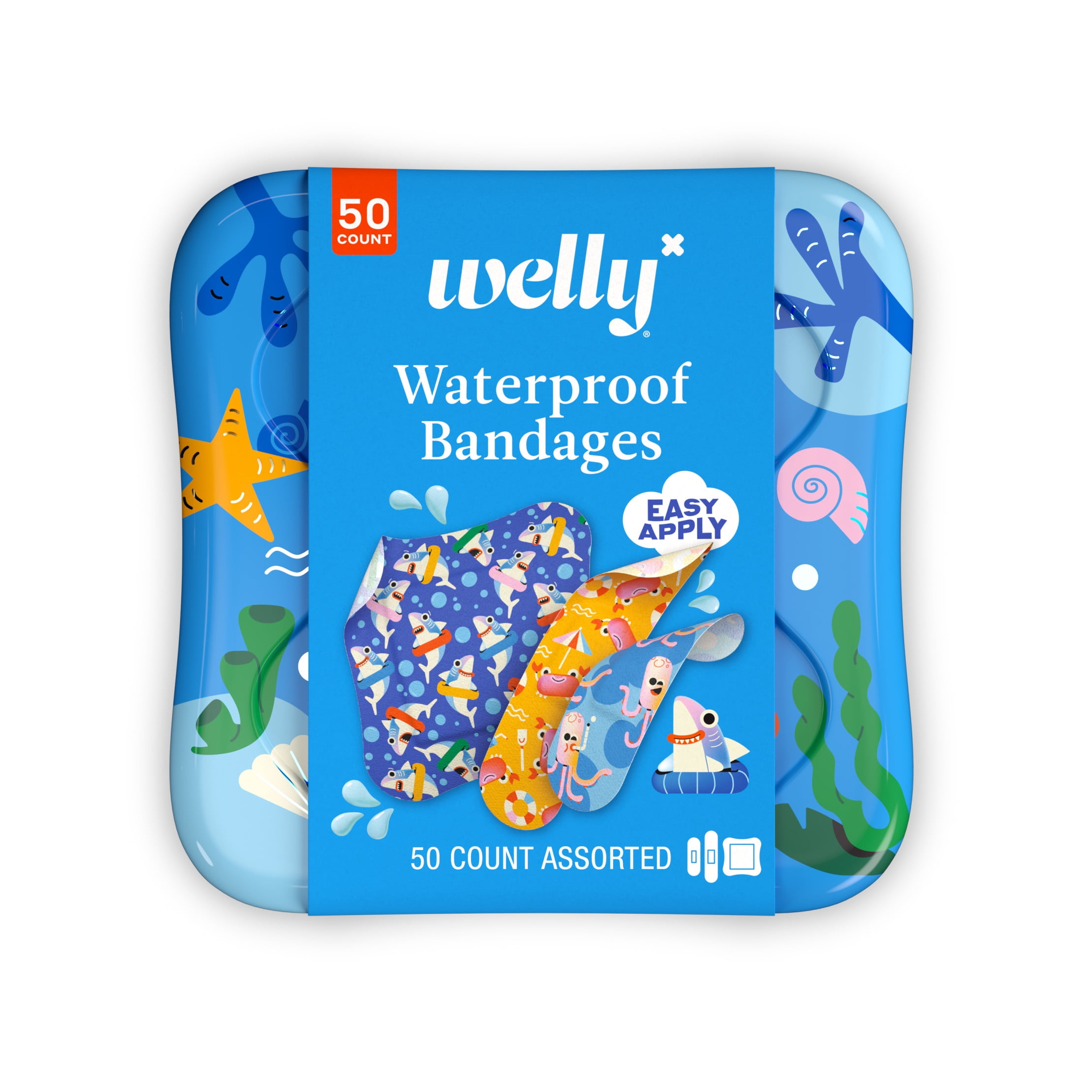 Welly Ocean Friends Waterproof Bandages 50ct - Walmart Business Supplies
