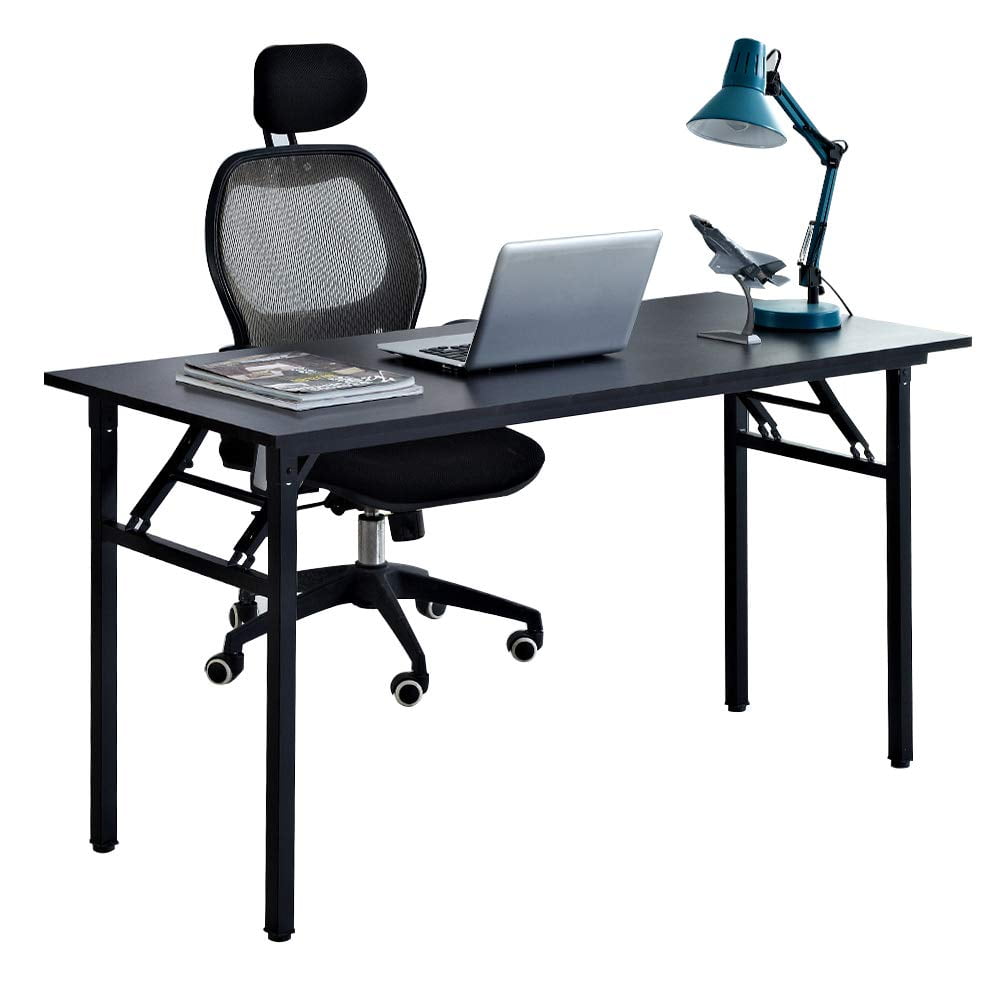 Wellynap Folding Computer Desk, 55.1" Home Office Workstation, Multi ...