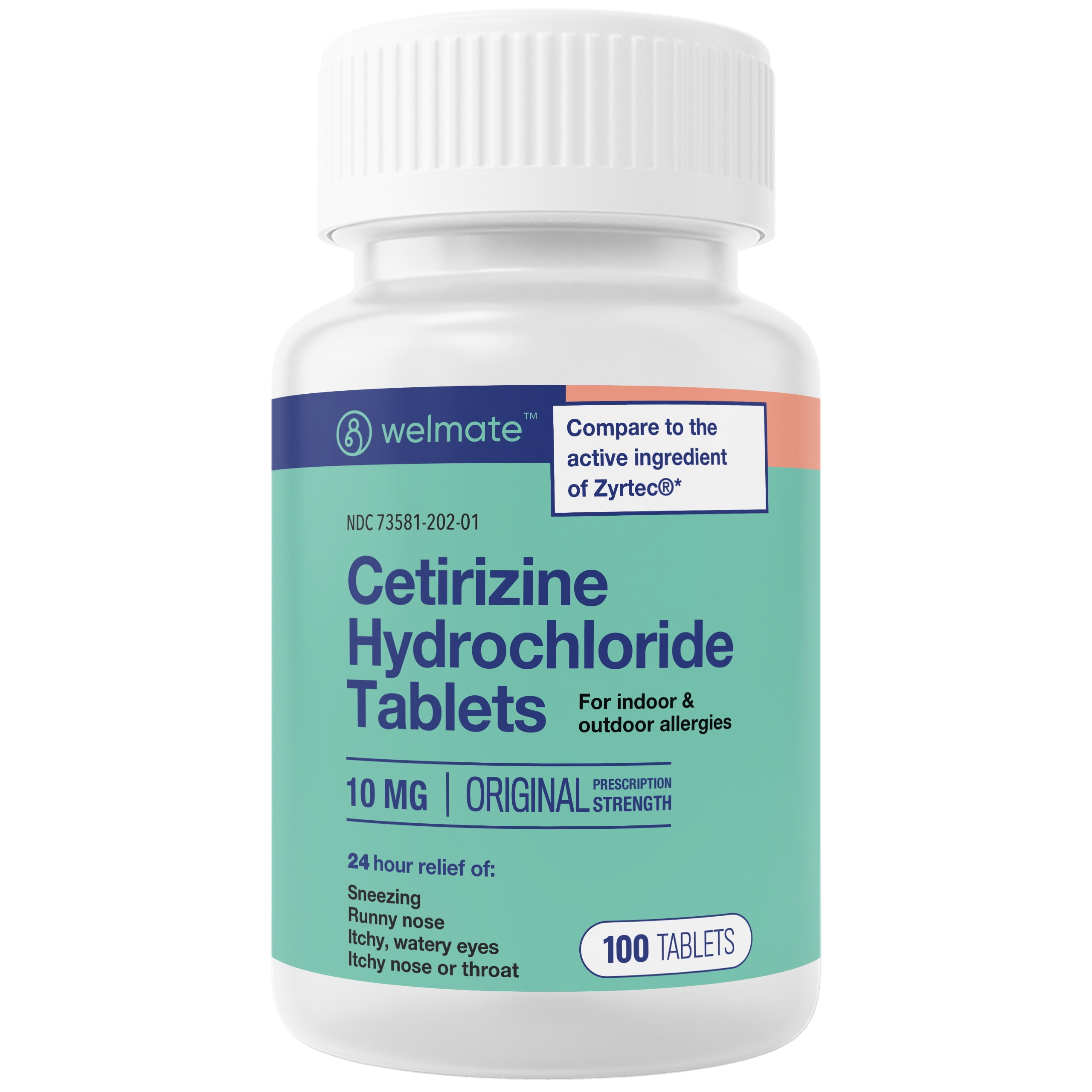 Welmate Allergy Relief Pills | Cetirizine HCL Hydrochloride 10mg ...