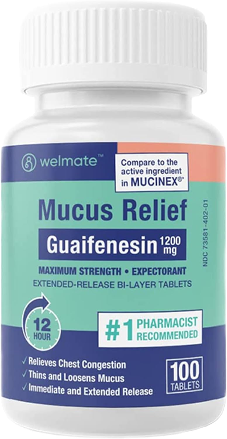 Welmate Mucus Relief | Maximum Strength Guaifenesin Guam | Ubuy