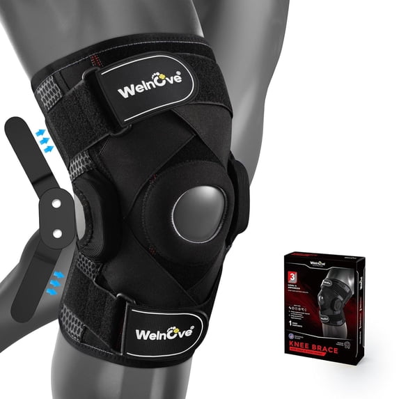 Welnove 1Pcs Knee Brace Support Compression Cross Straps Removable ...