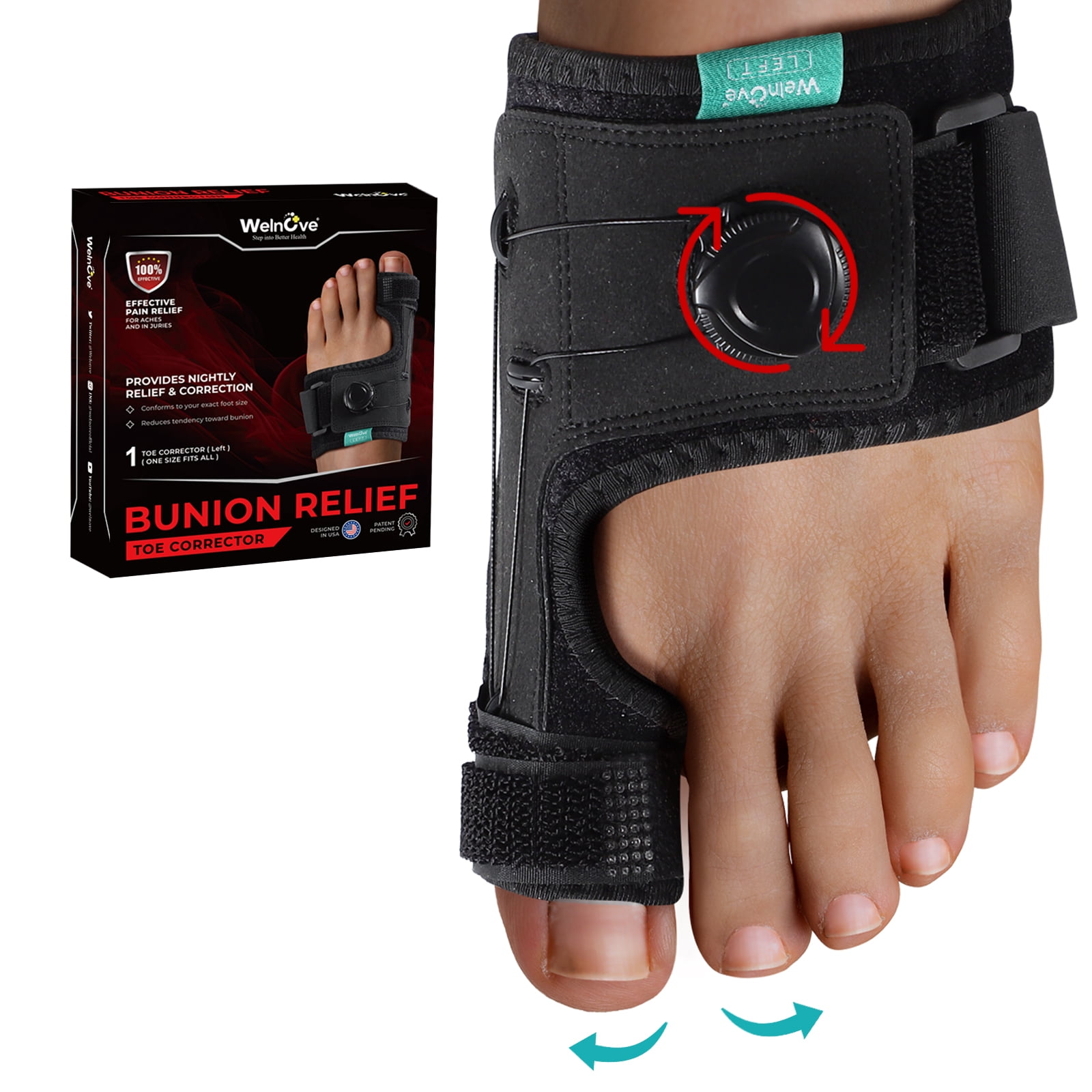 Welnove Bunion Corrector for Men Big Toe - Bunion Splint Brace ...