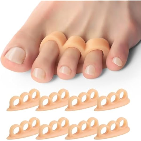 Welnove Hammer Toe Corrector and Straightener - 8 Pcs Toe Support Pads ...