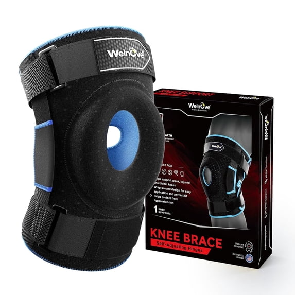 Welnove Hinged Knee Brace for Meniscus Tear: Support for Knee Pain with ...