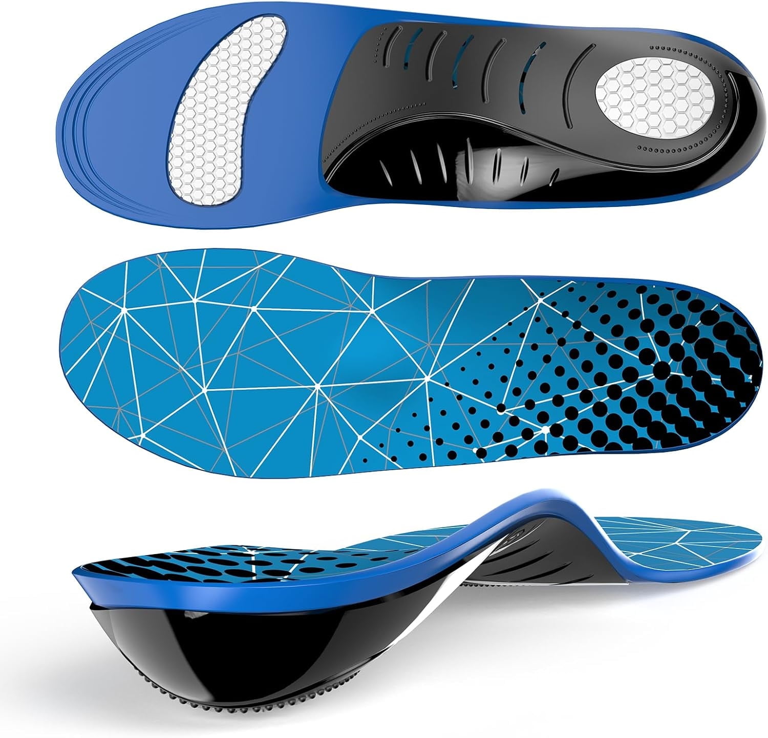 Welnove Plantar Fasciitis Arch Support Insoles - Heavy Duty High Arch ...