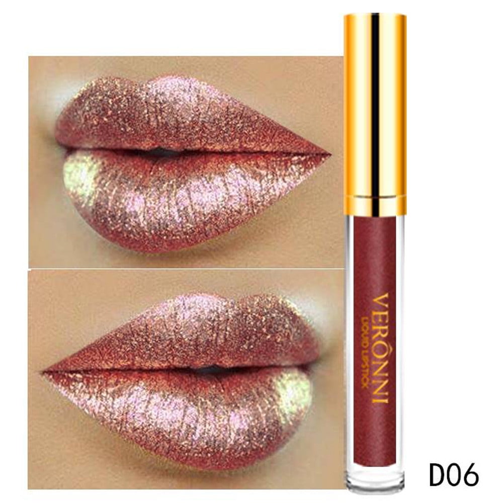 Weloille 10 Color Womens Glitter Flip Lipstick Flip Pull Matte Pearl ...