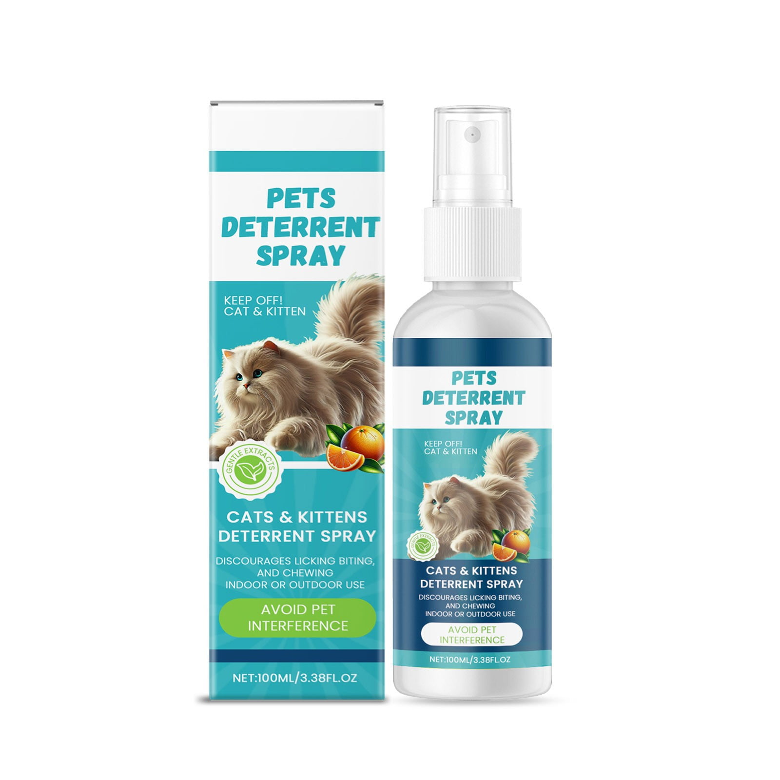 Weloille 100ml Cat Deterrent Spray, Safe Cat Spray Deterrent Outdoor ...