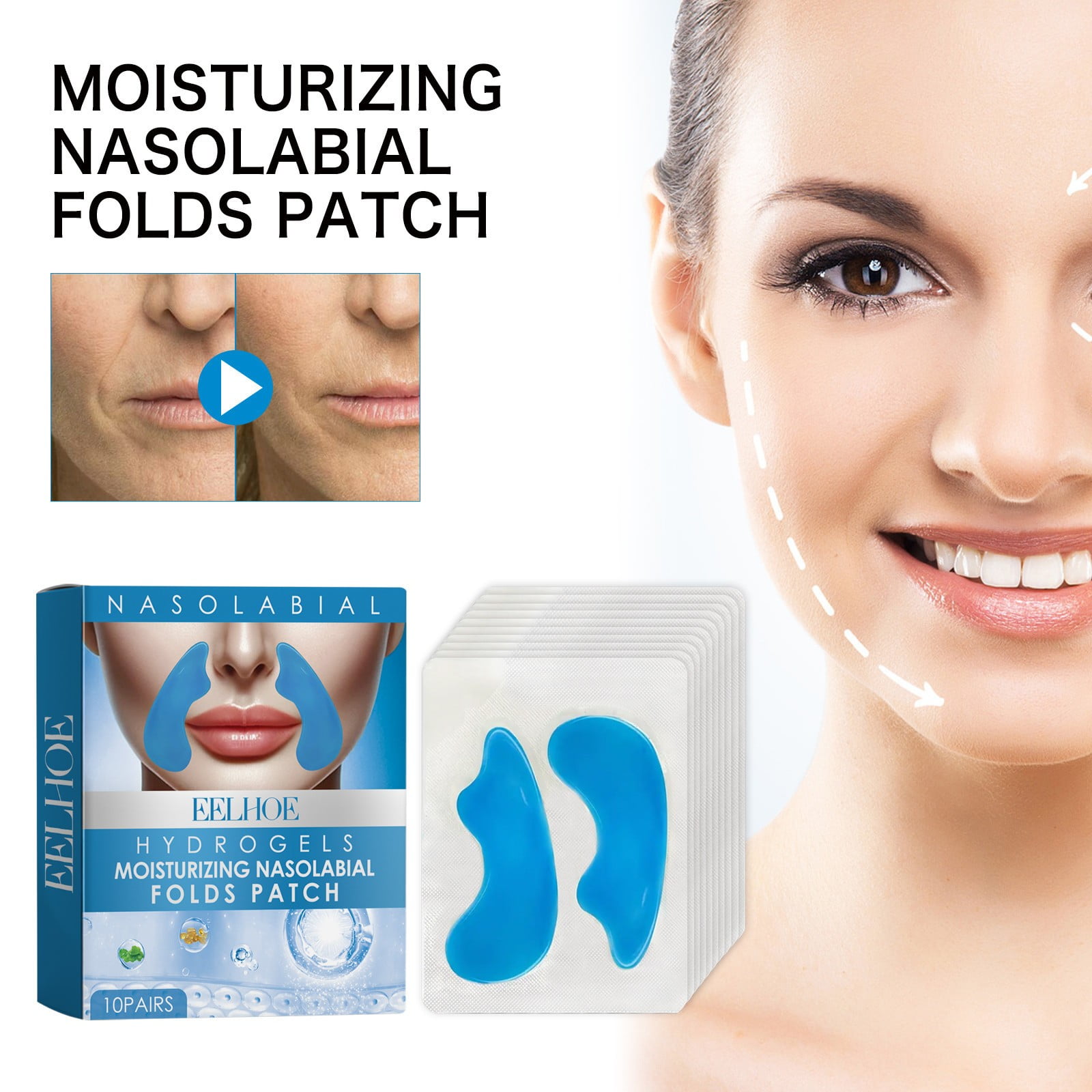 Weloille 10Pairs Collagen Decree Pattern Paste Desalination Decree ...