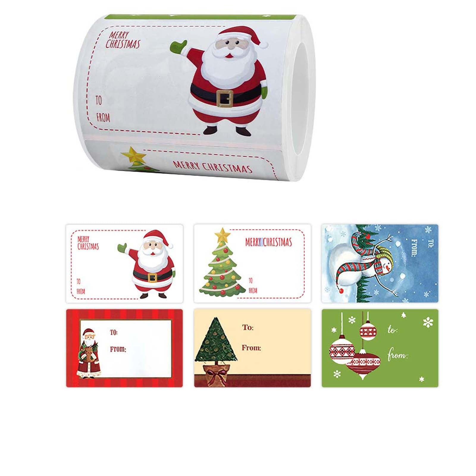 Weloille 250 Pcs Christmas Sticker Labels, Colorful Self Adhesive Name ...