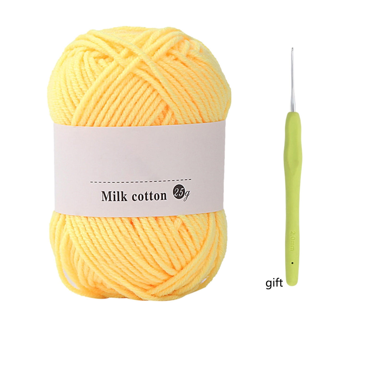 Weloille 4-Ply Milk Cotton Yarn 25g Multicolor Skein, Soft Knitting ...