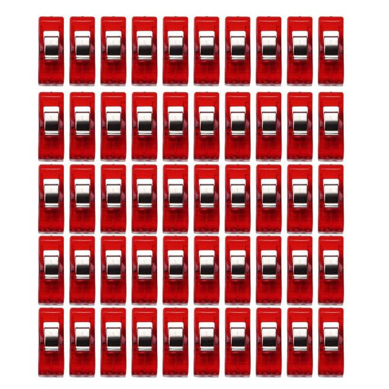 Weloille 50 Pcs Clear Sewing Quilt Binding Plastic Clips Clamps Pack ...