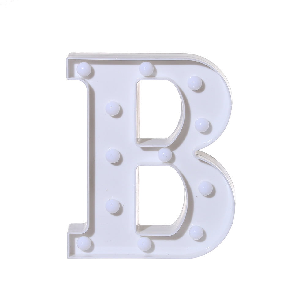 Weloille Alphabet LED Letter Lights Light Up White Plastic Letters ...
