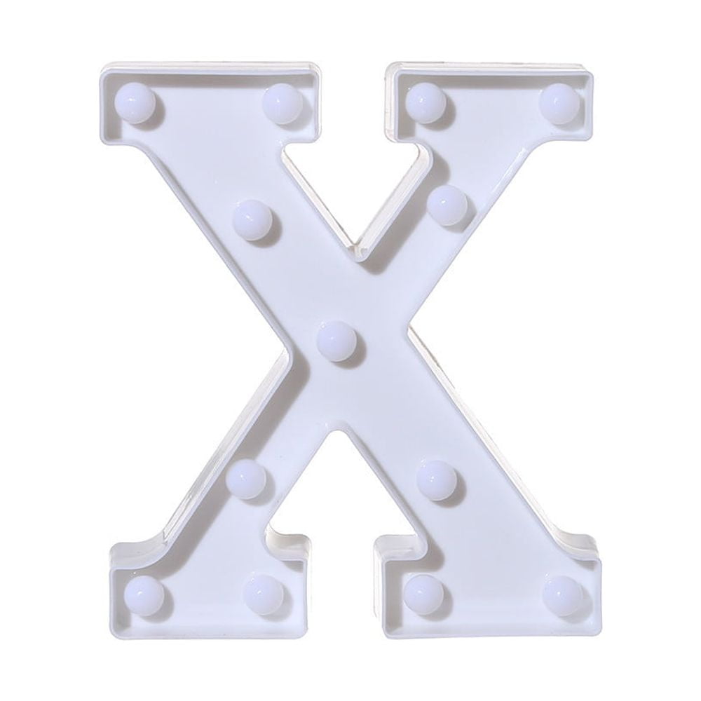 Weloille Alphabet LED Letter Lights Light Up White Plastic Letters ...