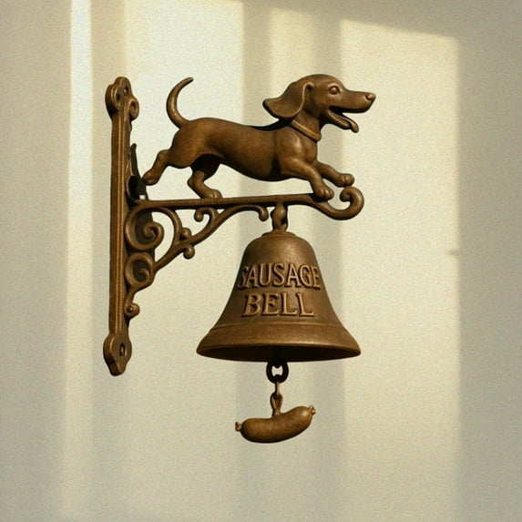 Weloille Antique Iron Westie Dog Welcome Doorbell, Hand-Cranked Garden ...