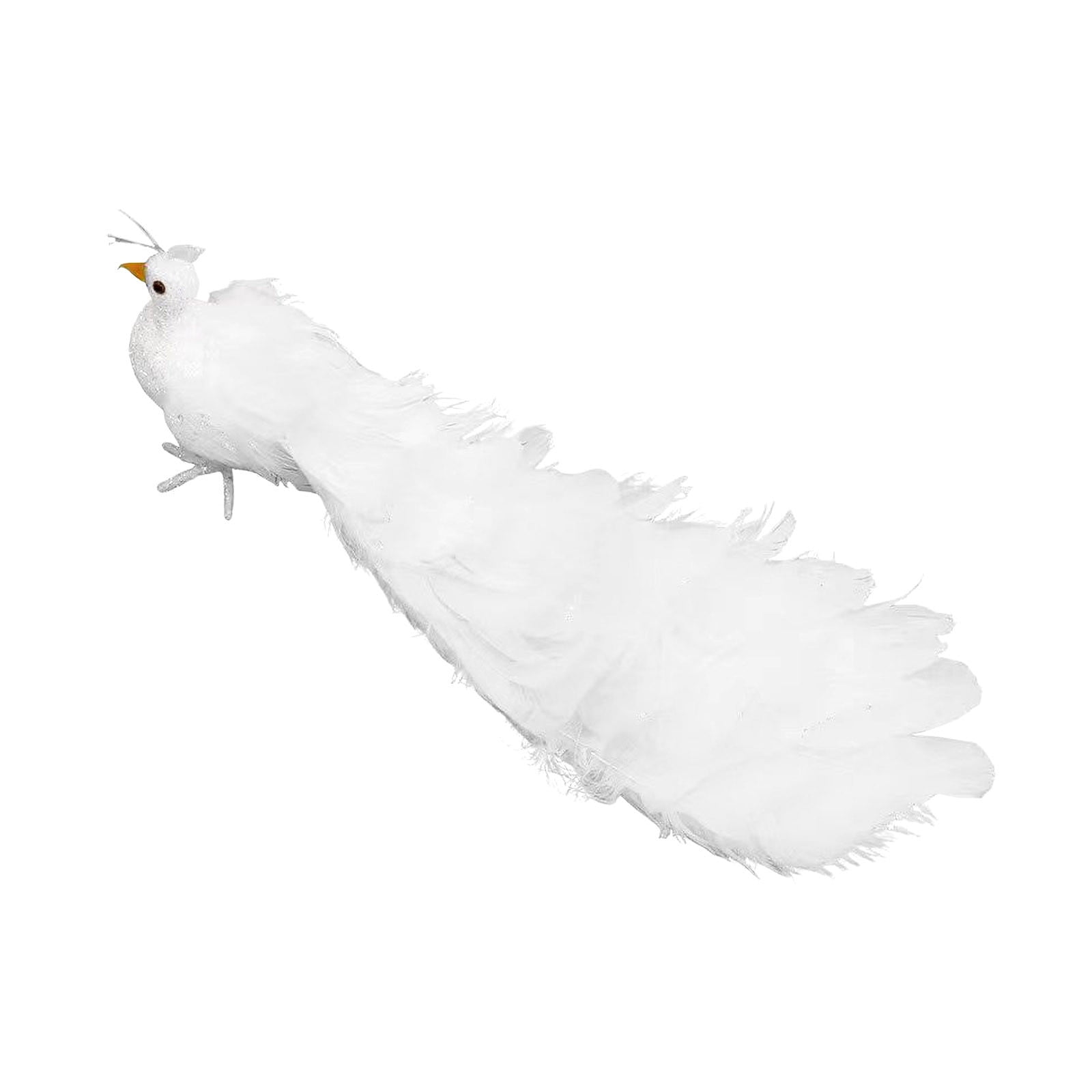 Weloille Artificial Simulation Foam Bird Feather Peacock Christmas Foam ...