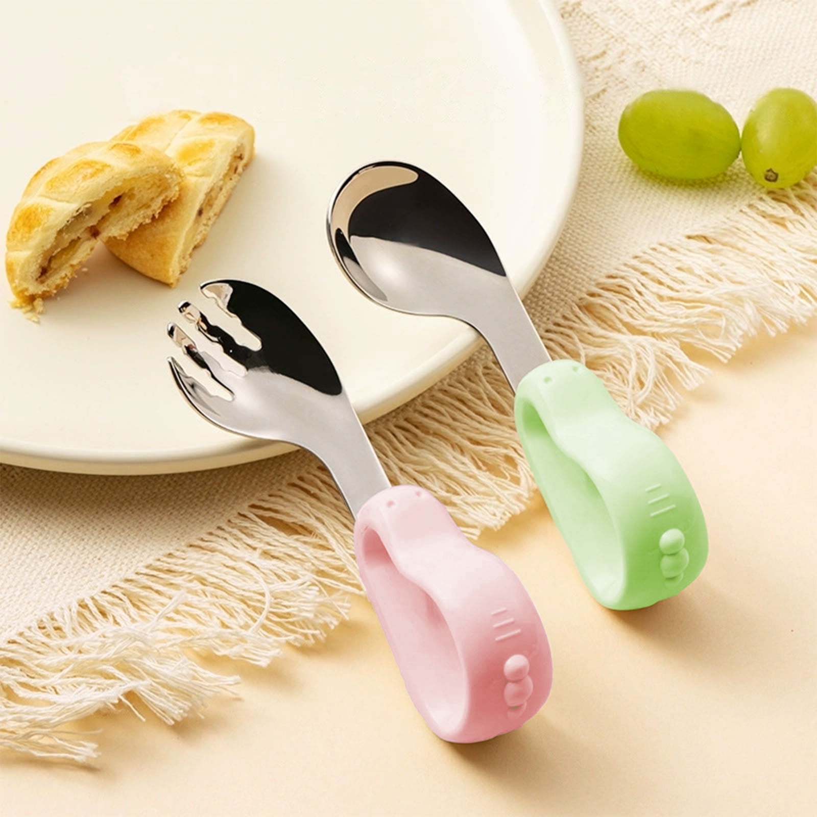 Weloille Baby Eat Complementary Food Spoon Independently, One-year-old ...