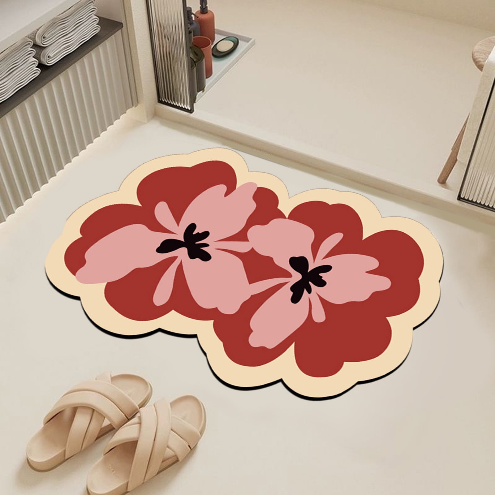 Weloille Bath Mat Diatomaceous Earth Bath Mat Diatomite Stone Bath Mat ...