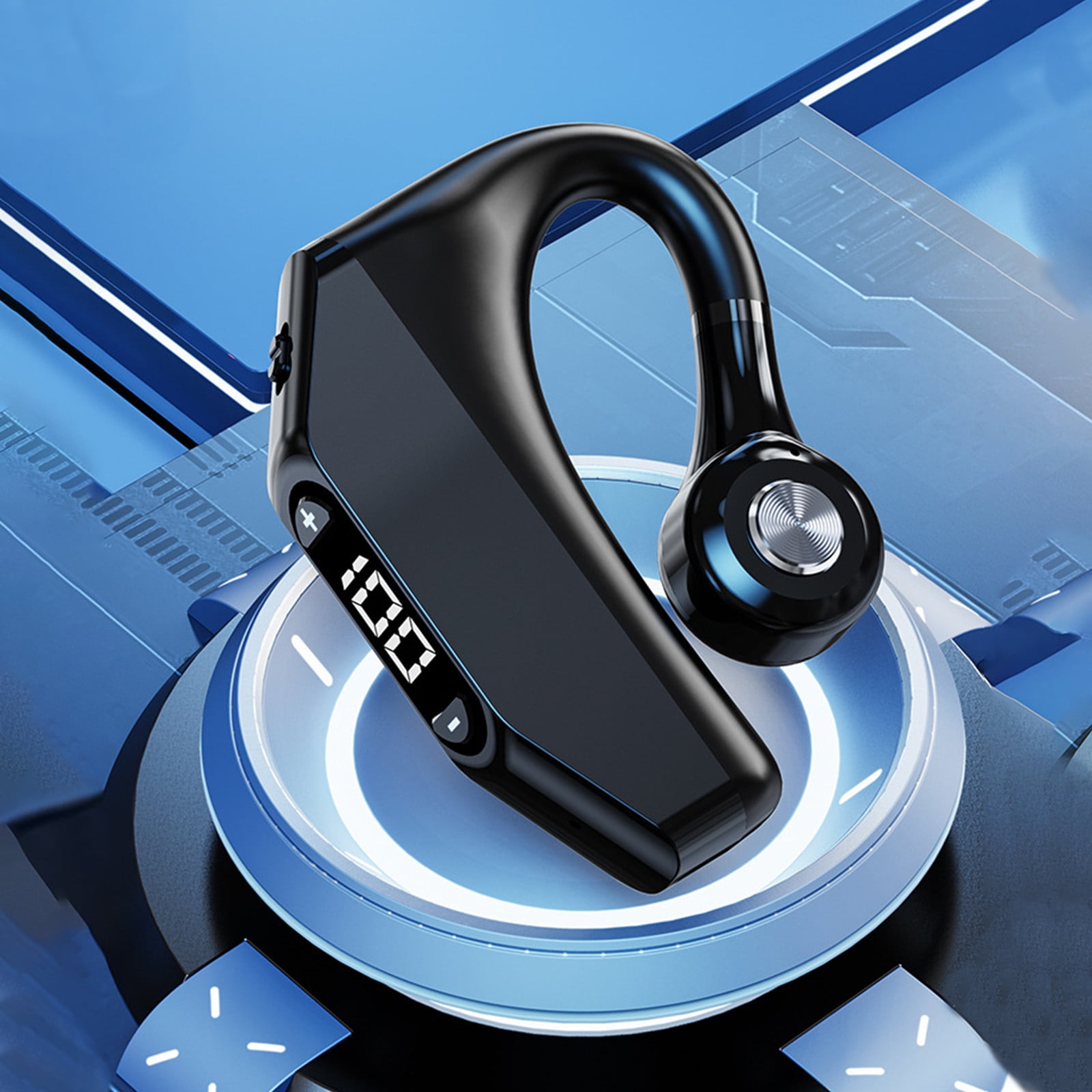 Weloille Bluetooth Headset Bluetooth 5.3 Wireless Earplugs With Hanging ...